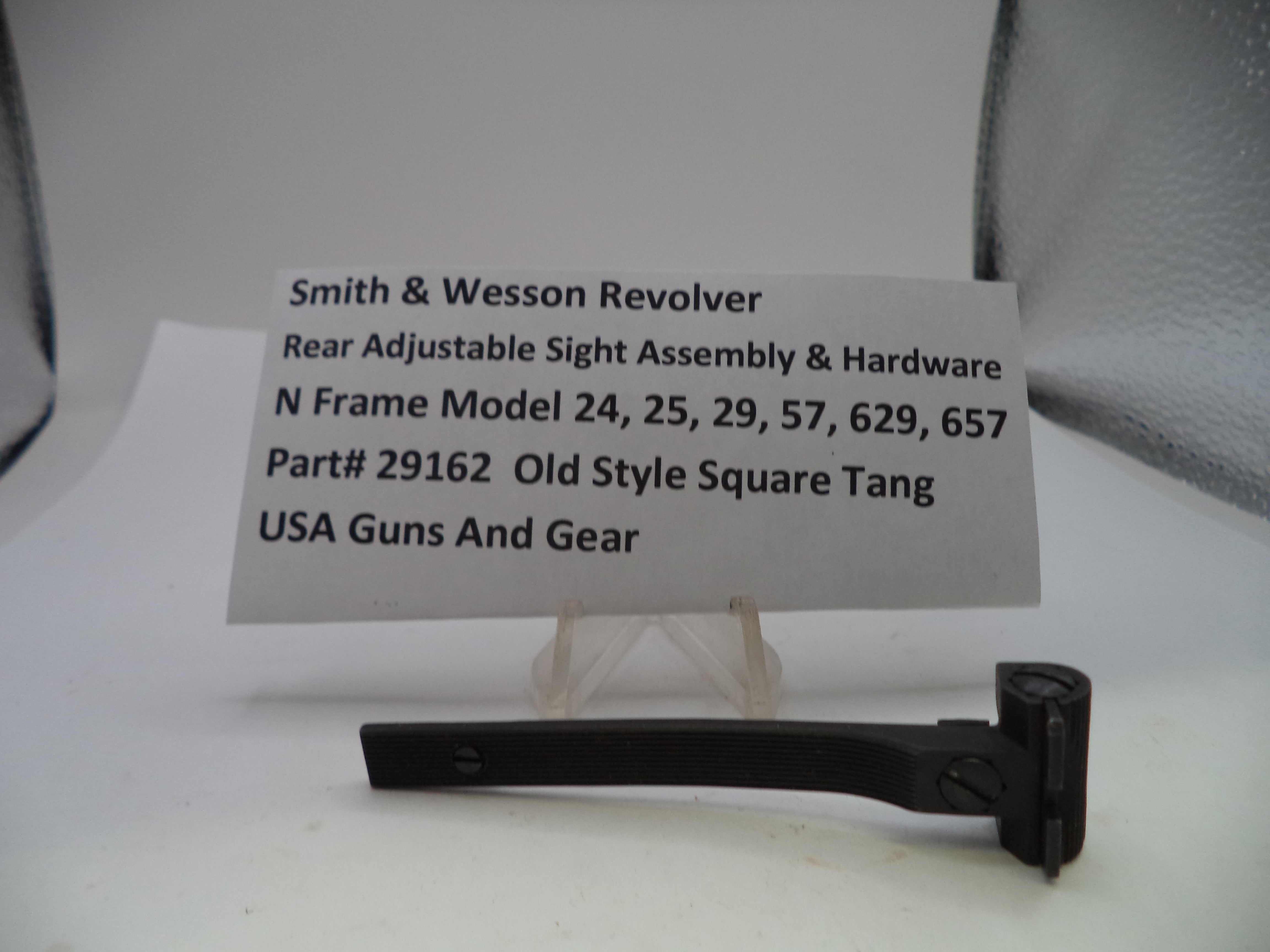 S&W Revolver square tang and rounded (round) tang rear sight assembly ...