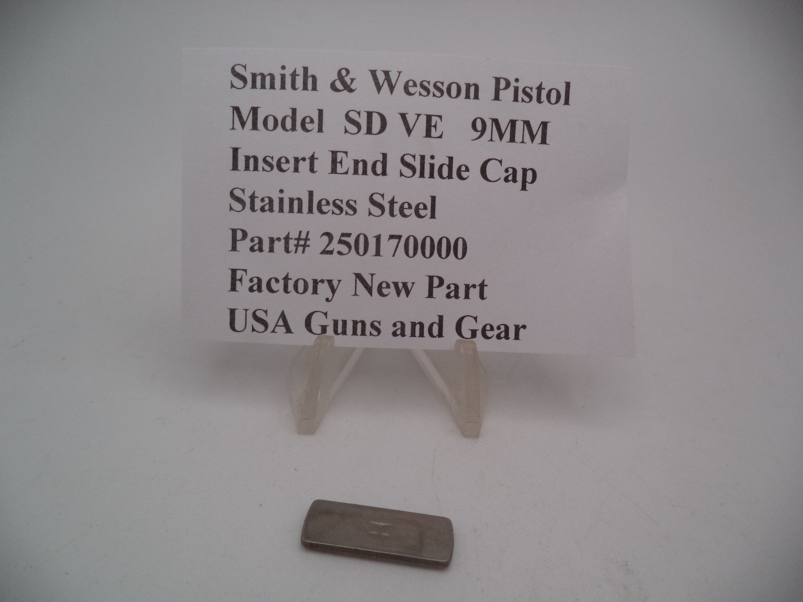 250170000 Smith & Wesson SD VE 9 MM Insert End Slide Cap – USA Guns And ...