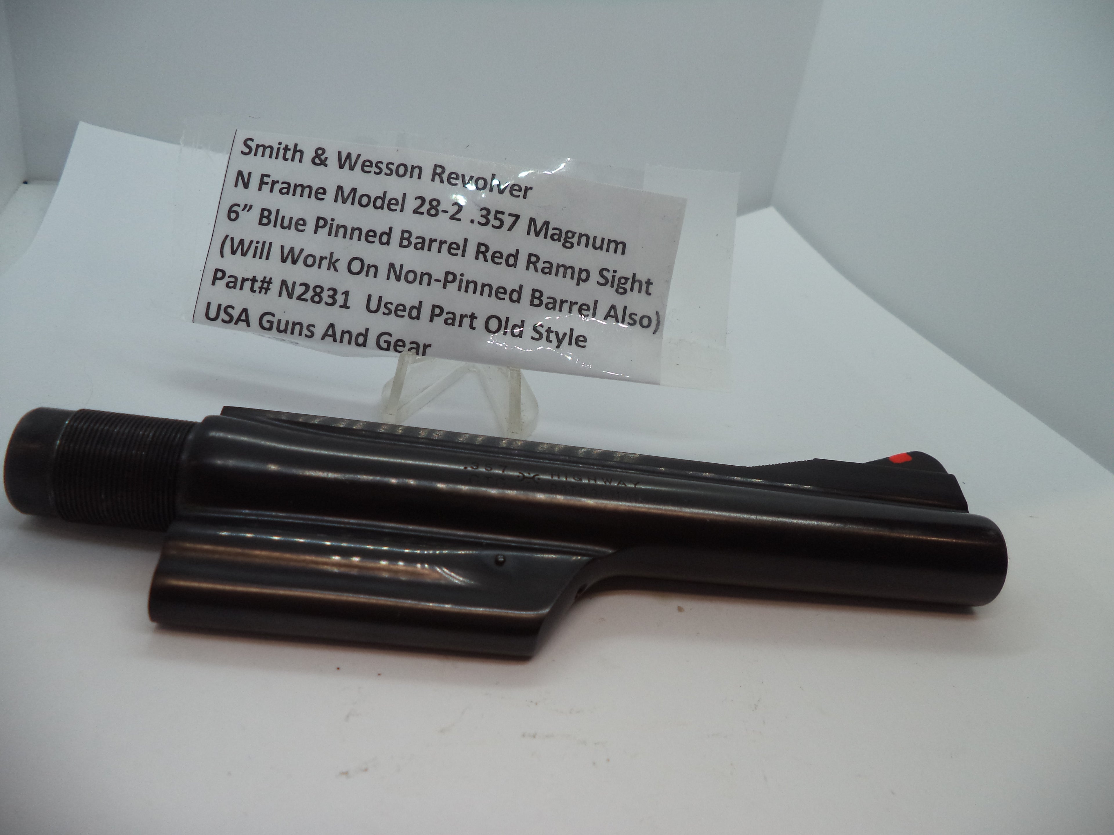 N2831 S&W N Model 28 -2 6" Pinned Barrel Blue .357 Magnum CTG Used ...