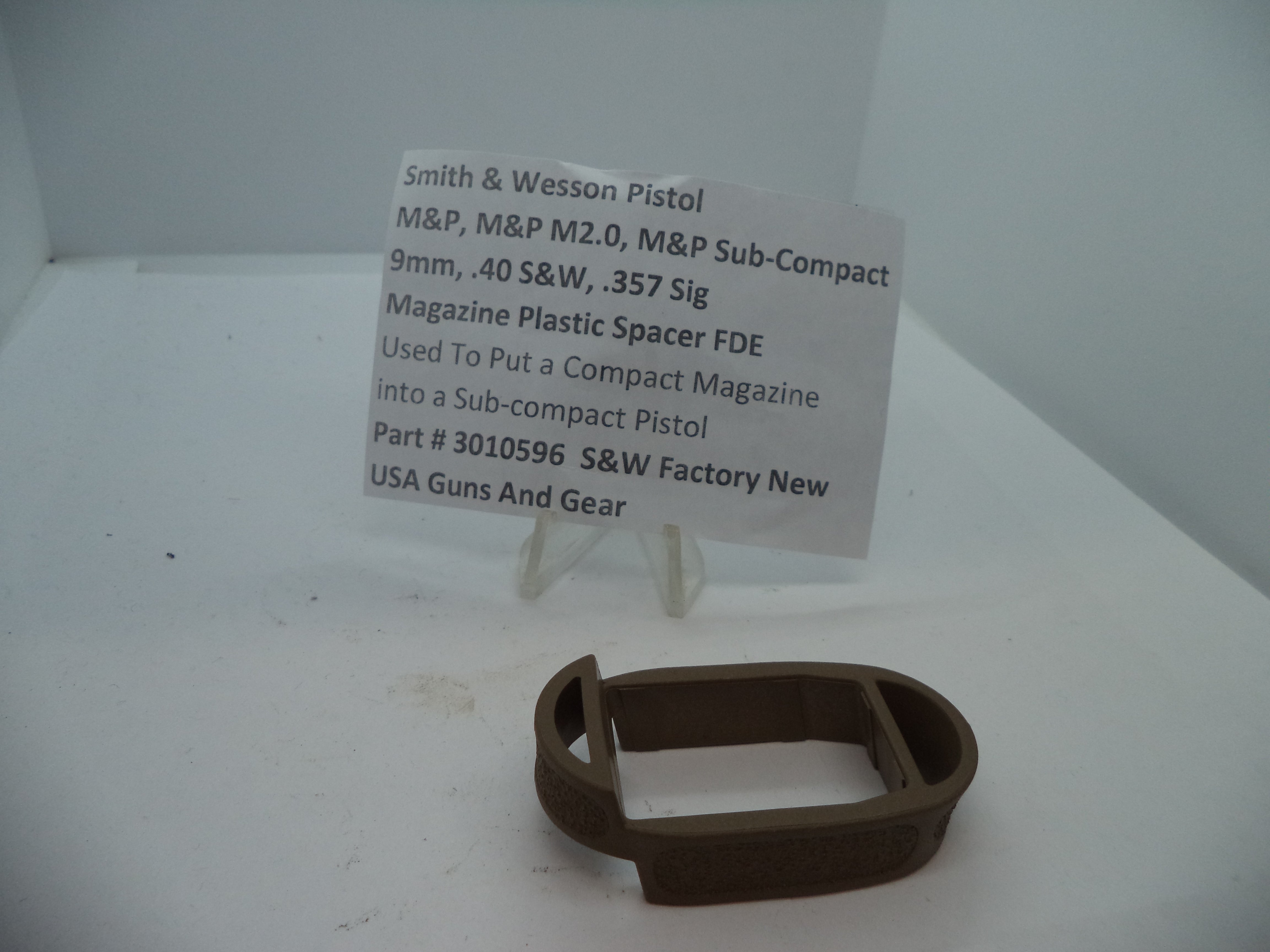 Smith & Wesson M&P Compact Magazine Spacer FDE | OEM Part 3010596 – USA ...