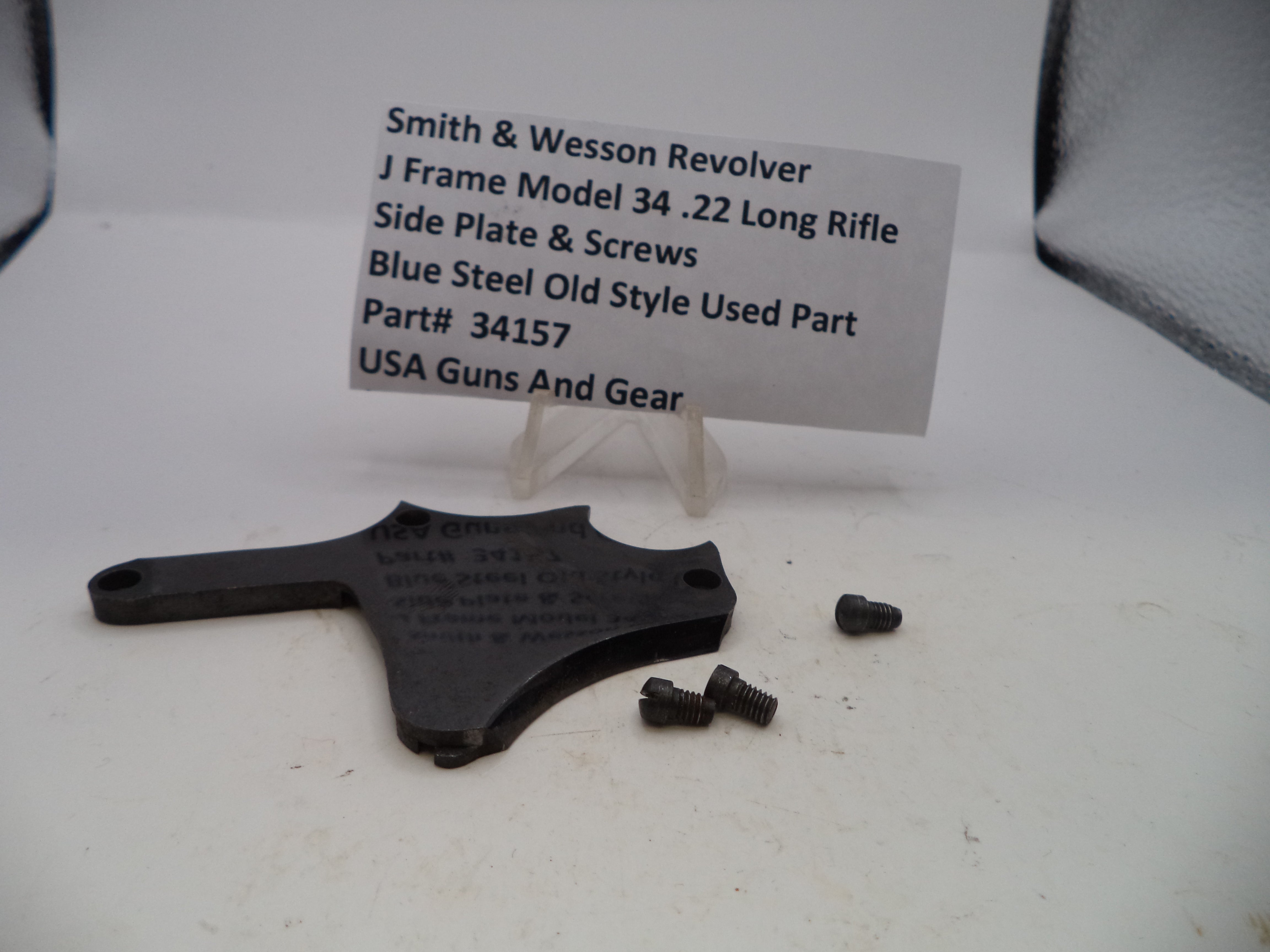 Smith & Wesson J Frame Model 34 Side Plate & Screws .22 Long Rifle ...