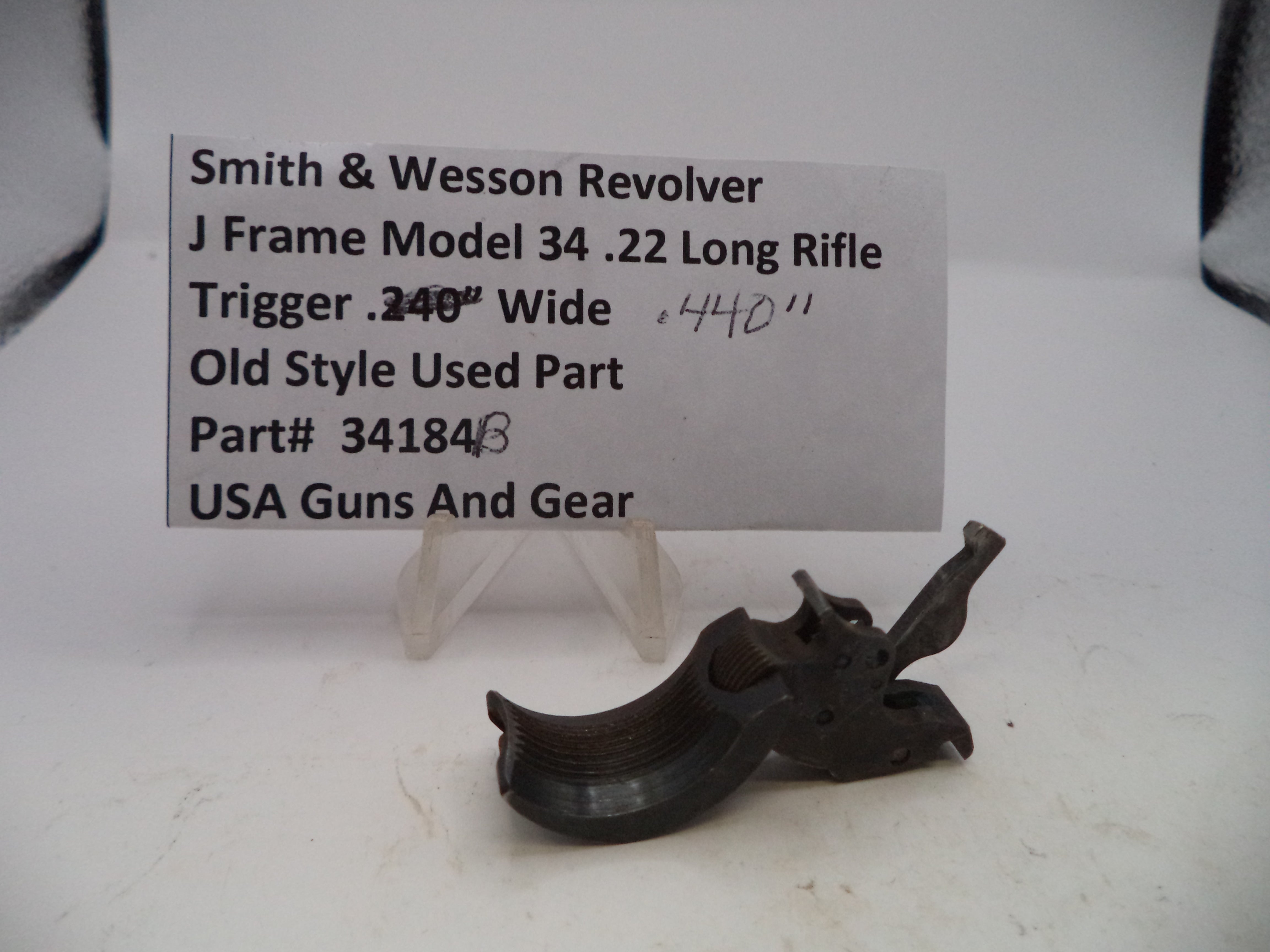 Smith & Wesson J Frame Model 34 .490" Wide Trigger .22 Long Rifle – USA ...