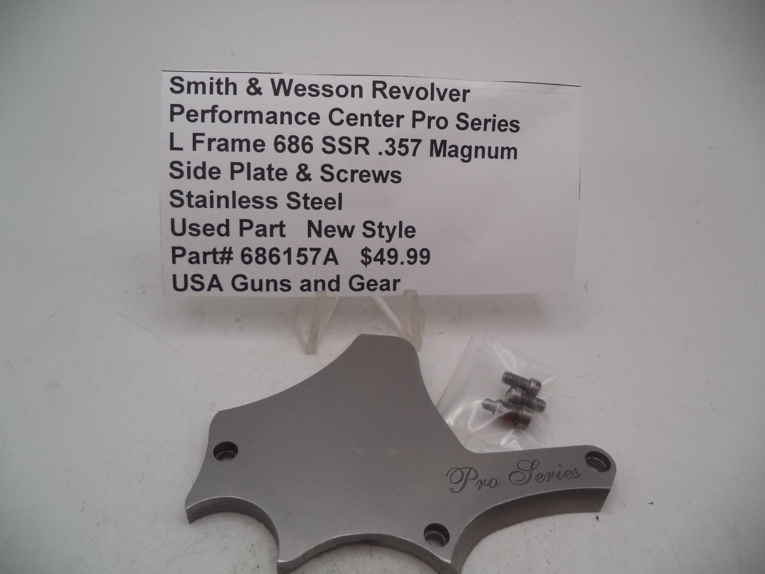 Smith & Wesson L Frame Model 686 SSR Pro Side Plate & Screws .357 ...