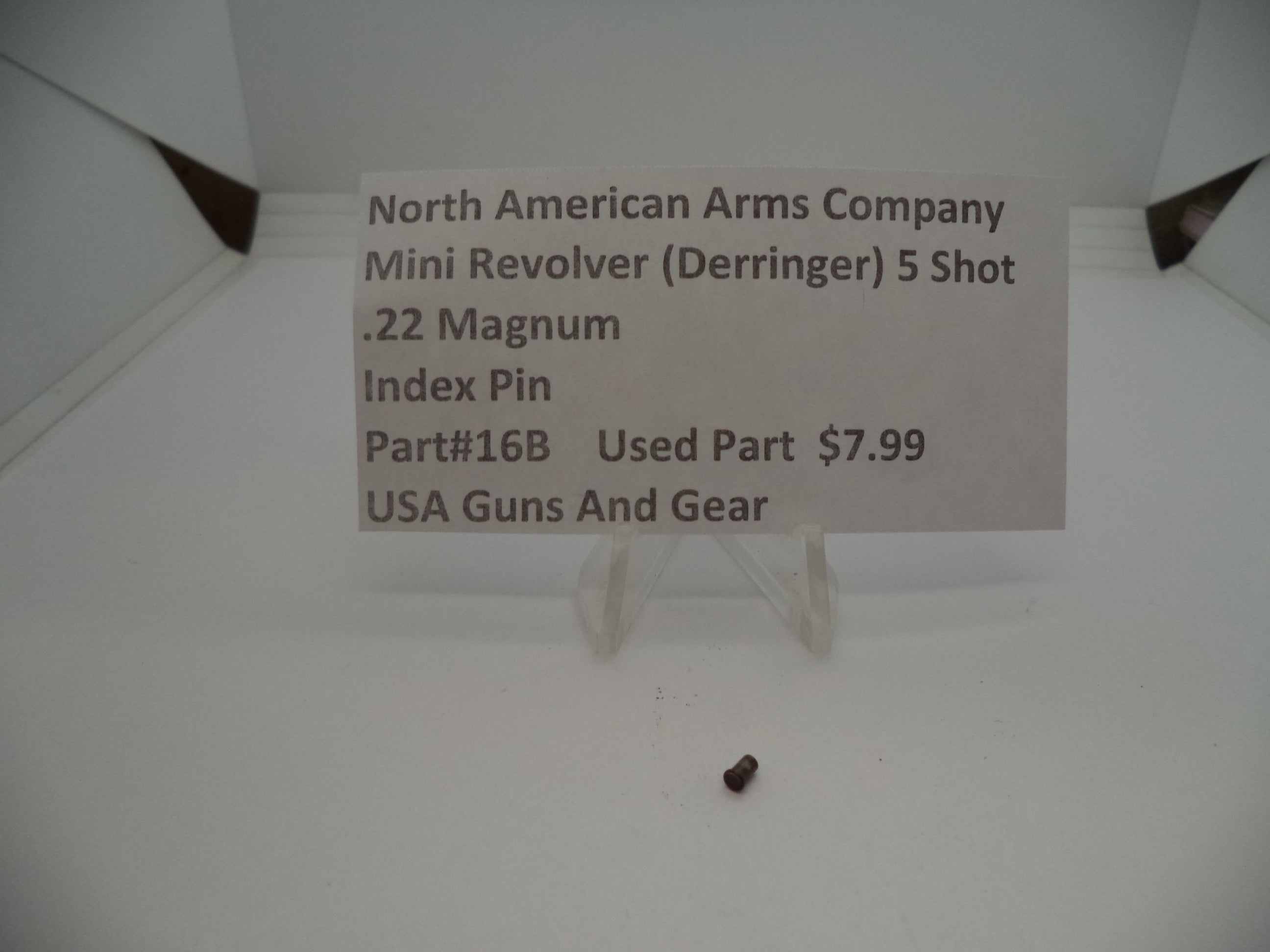 16B North American Arms Mini Revolver 5 Shot .22 Magnum Index Pin Used ...