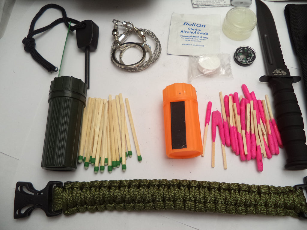 SV11 Emergency Survival EDC Kit 60+ Pieces Tactical Knife USGI Pouch ...