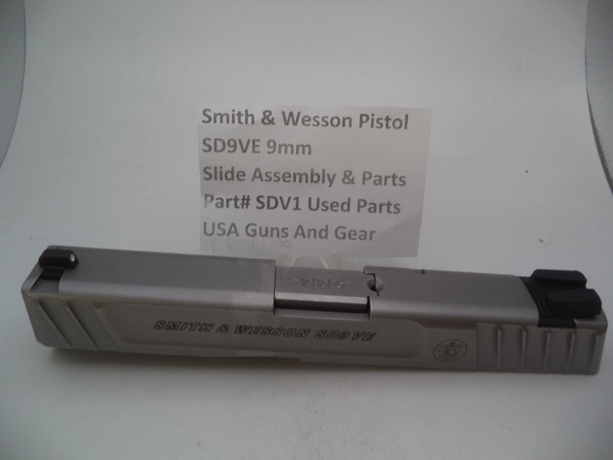 SDV1 Smith & Wesson Pistol SD9VE 7" Slide Assembly and Parts 9mm Used